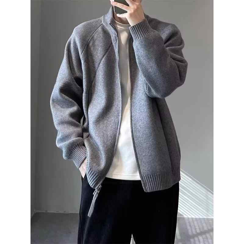 ・スタイル: 韓版・開き: 開衫・版型: ワイド・カラー展開: ブラック、グレー・サイズ展開: M、L、XL、2XL、3XL・主な素材: ポリエステル100%・袖丈: 長袖・素材の特徴: 通気性、ノンアイロン加工・カテゴリ: ニット・性別:...