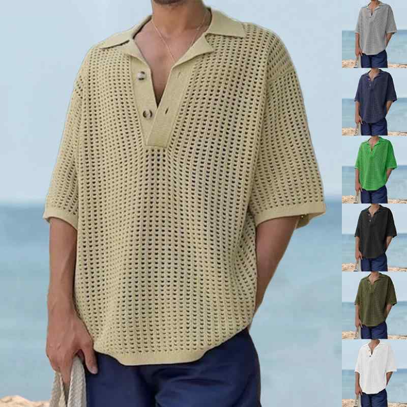 ・スタイル: 欧米・版型: ゆったり・領型: スタンドカラー・袖丈: 短袖・厚さ: 普通・スタイル詳細: ニット・対象: ビッグサイズ・素材名: アイスシルク・主素材: ポリエステル99%・対象シーン: カジュアル・対象: 青年・カラー展開...
