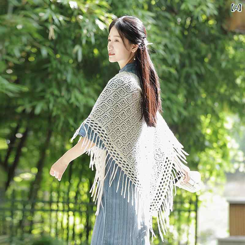 ・対象性別: 女性・主な素材: 毛線・カラー展開: 白色・スタイル: 民族風・柄: 複数種・機能: 保暖・流行要素: 単色・タイプ: 三角巾