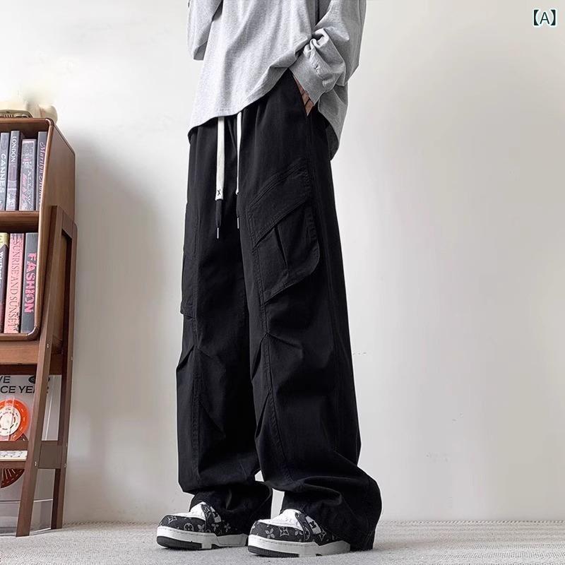 货源类别: 现货品牌: 其他货号: 续战A222风格: 日系工装淘货类别: 时尚都市（24-35岁）款式: 工装裤裤型: 宽松型裤长: 长裤腰型: 中腰是否有腰带: 无腰带裤门襟: 系绳闭襟厚薄: 薄款图案: 纯色误差范围: 1-3cm适合...