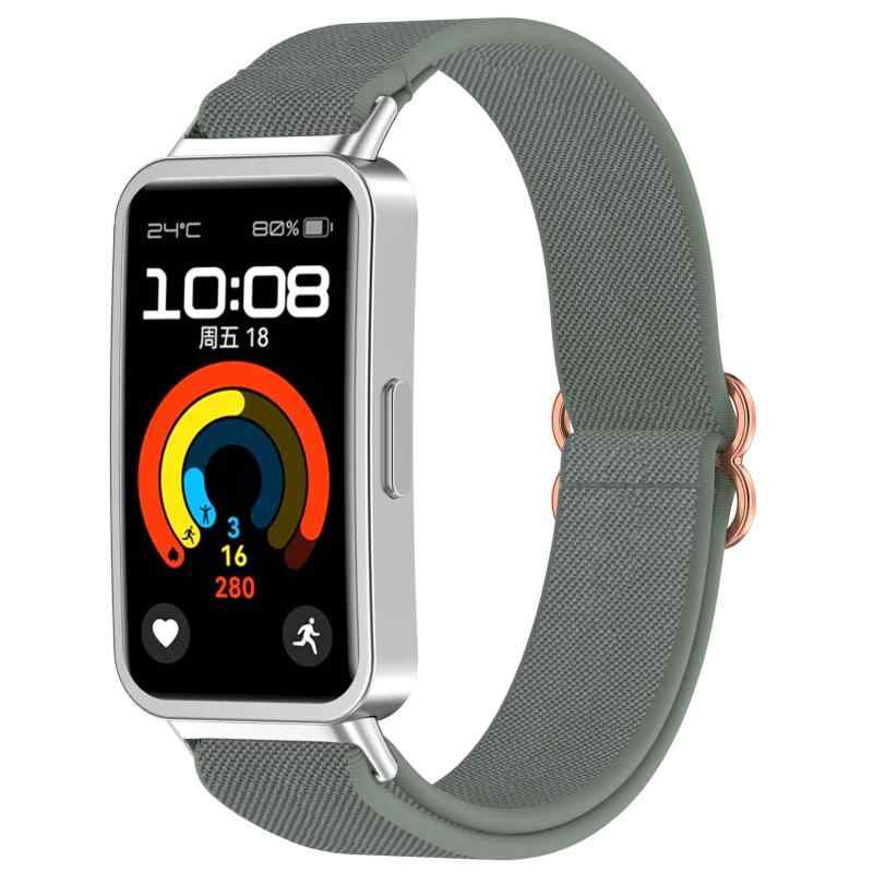 [RuenTech] Huawei Band 10/Band9/Band 8に対応するバンド ナイロン製バンド 伸縮式交換用ストラップ 調整可能なリストバンド Huawei Band 10/9/8スマートウォッチ用ベルト 伸縮性ベルト 軽量...