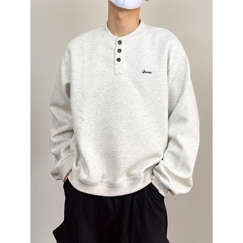 ・カテゴリ: スウェット・スタイル: 極簡・主な素材: 綿31-50%・ネックライン: 立領・袖丈: 長袖・柄: 純色・スタイル詳細: プリント・フィット感: ゆったり・加工: ノンアイロン・カラー展開: グレー、ダークグレー・サイズ展開:...