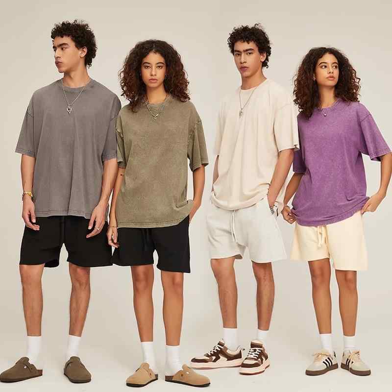 ・カテゴリ: Tシャツ・スタイル: カジュアル・主な素材: 精梳棉96%以上・袖丈: 短袖・柄: 単色・ネックライン: ラウンドネック・フィット: ルーズフィット・デザイン詳細: 水洗加工・加工: バティック染め・カラー展開: ブラック、米...