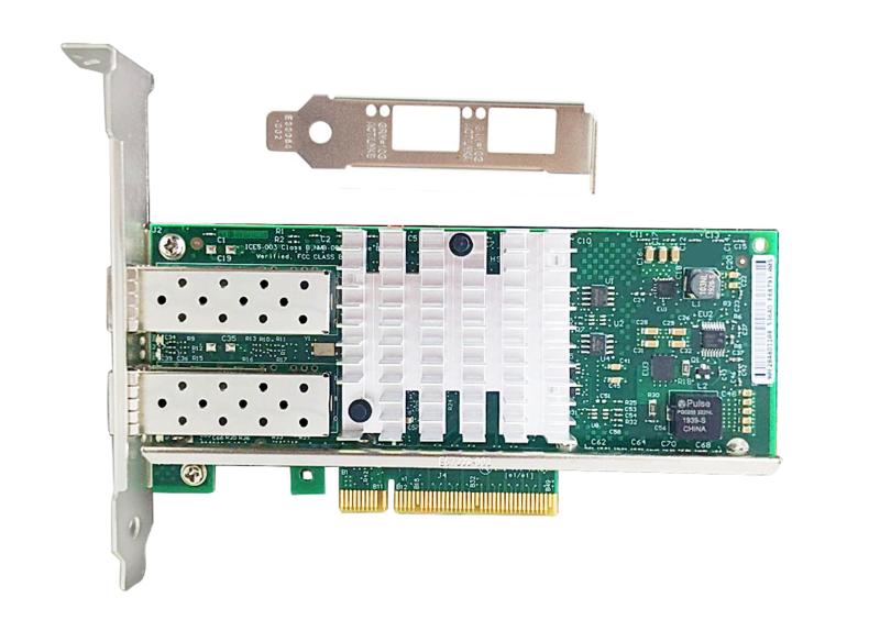 Lespu 10Gbpsネットワークサーバー 82599ES X520-DA2 / X520-SR2 E10G42BTDA イーサネットコンバージドアダプター PCI-E2.0 X 8 デュアルSFP+ポート