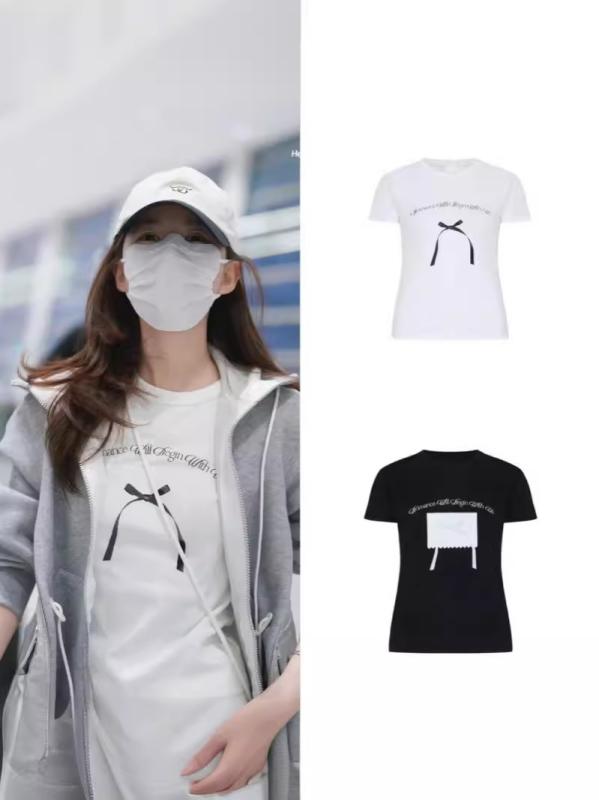 ・カテゴリ: Tシャツ・スタイル: 韓系・主な素材: 綿・主な素材含有率: 95%以上・ネックライン: 丸首・袖丈: 短袖・袖型: 標準・柄: プリント・フィット: スリム・丈: 普通(50cm<丈≤65cm)・カラー展開: 白色、黒...