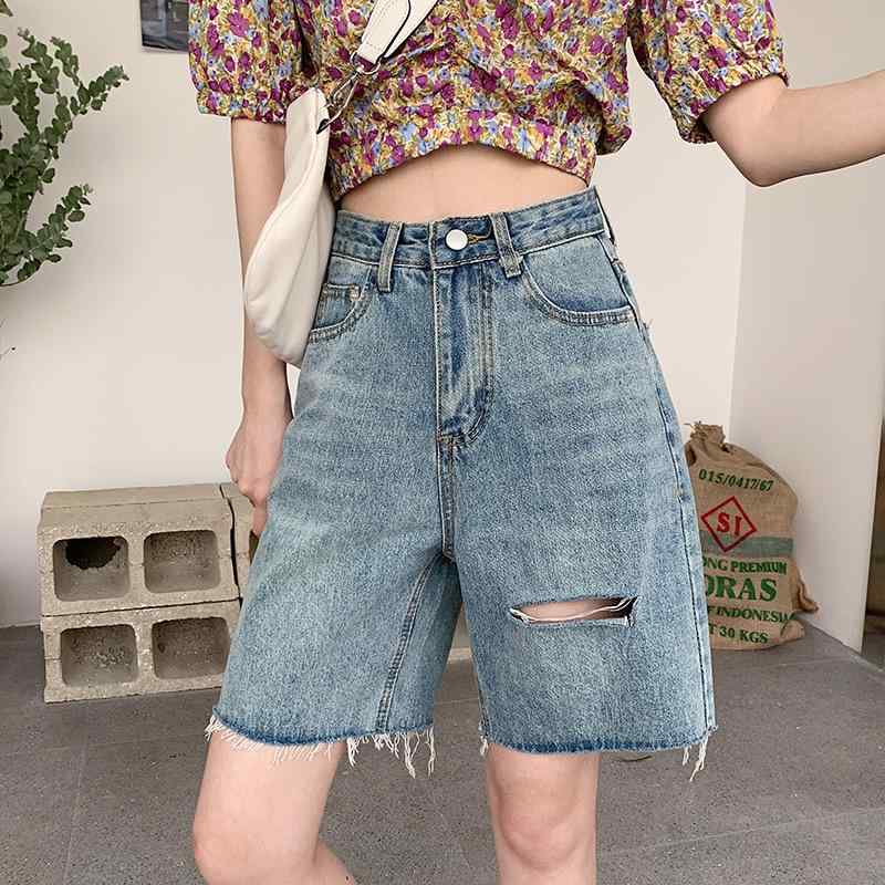 ・カテゴリ: 牛仔パンツ・スタイル: 気質通勤、ins風・主な素材: 綿100%・シルエット: ストレート・丈: ショートパンツ・ウエスト: ハイウエスト・厚み: 普通・加工: ウォッシュ、ダメージ・カラー展開: ブルー・サイズ展開: S,...