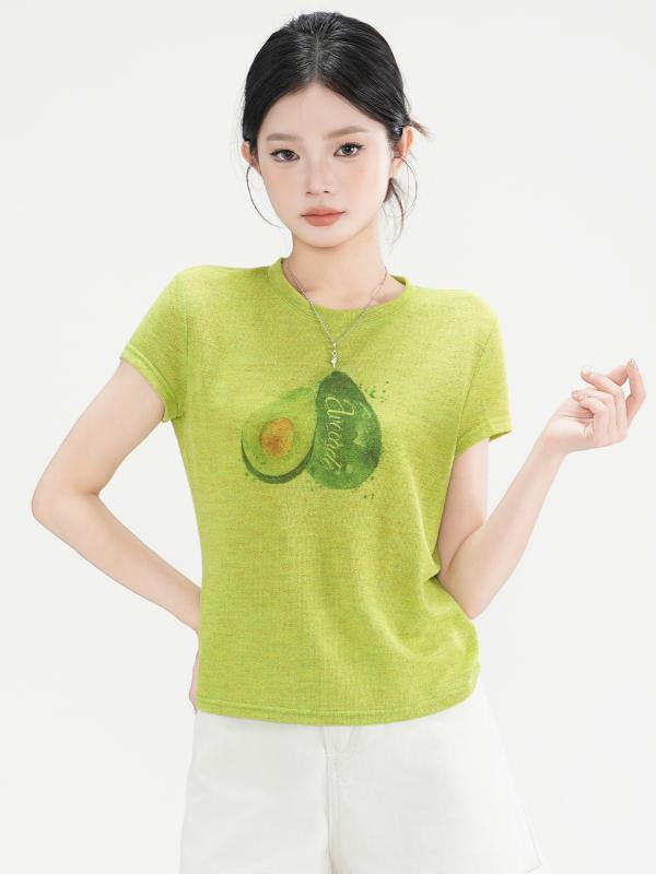 ・カテゴリ: Tシャツ・スタイル: 日韓カジュアル・柄: フルーツ・袖丈: 短袖・プリント: あり・フィット: スリム・衣丈: 普通(50-65cm)・ネックライン: クルーネック・袖型: スタンダード・カラー展開: イエロー,グリーン,ホ...