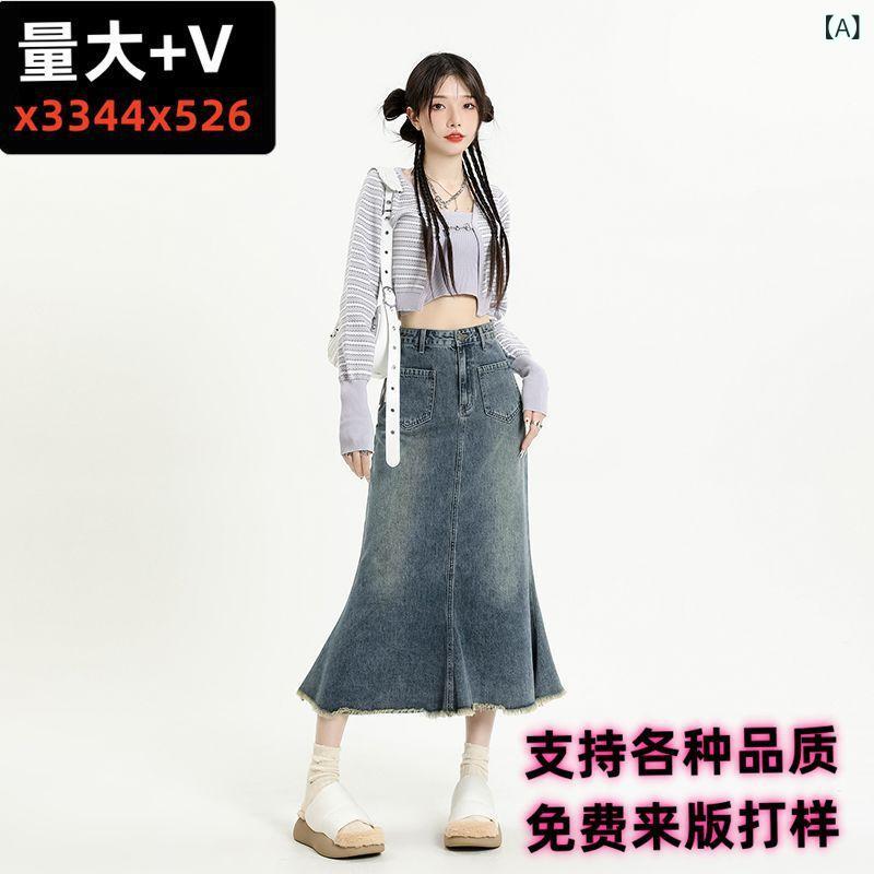 ・カテゴリ: 半身裙・スタイル: 簡約風・主な素材: 綿70-80%・スカートタイプ: 牛仔裙・スカート丈: 中長裙・流行要素: ボタン・カラー展開: 復古藍・サイズ展開: XS、S、M、L、XL、XXL・伸縮性: 無弾