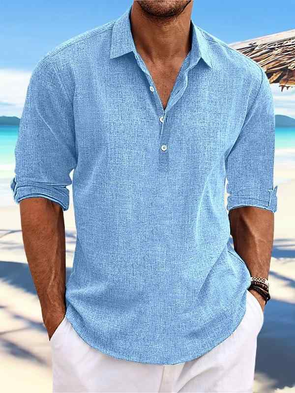 ・カテゴリ: shirts・機能: 通気性、洗濯機洗い可能、耐摩耗性・糸番手: 80支・スタイル: ストリートトレンド・タイプ: プルオーバー・シルエット: ルーズフィット・ネックライン: ポロカラー・袖丈: 長袖・柄: 無地・厚さ: 普通...
