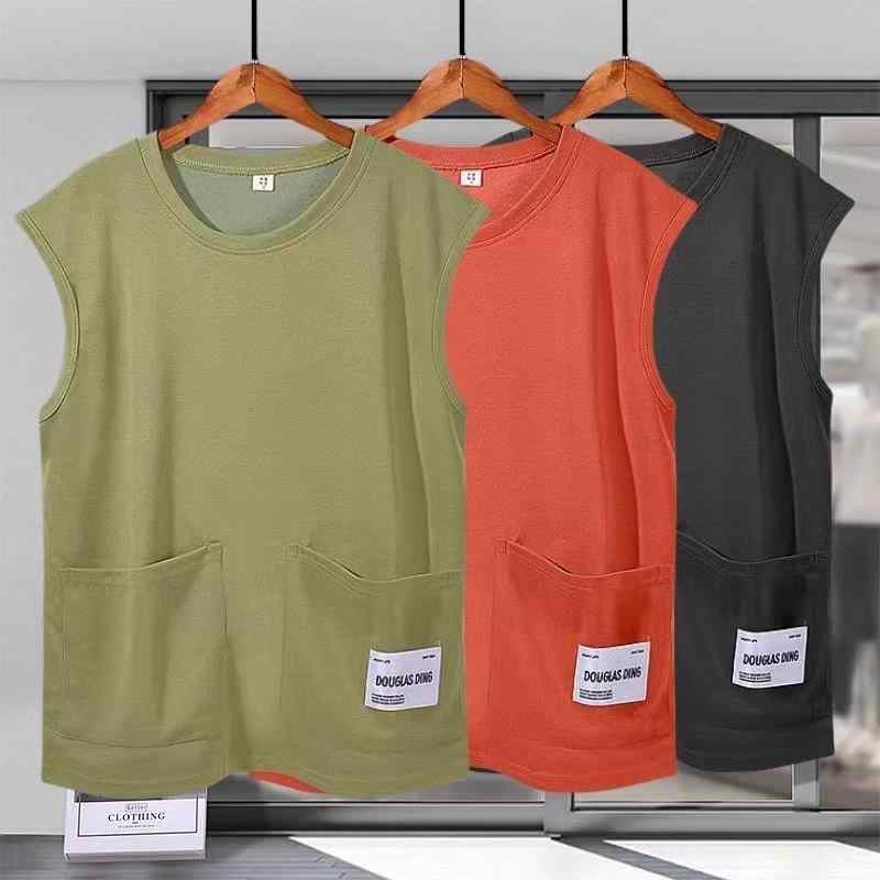 ・カテゴリ: Tシャツ・ベスト・スタイル: 韓国風・シルエット: 標準・柄: 無地・主な素材: ポリエステル95%・着用シーン: 日常・生地の厚さ: 薄手・加工: 形態安定加工・デザイン詳細: マルチポケット・ポケット仕様: サイドポケット...