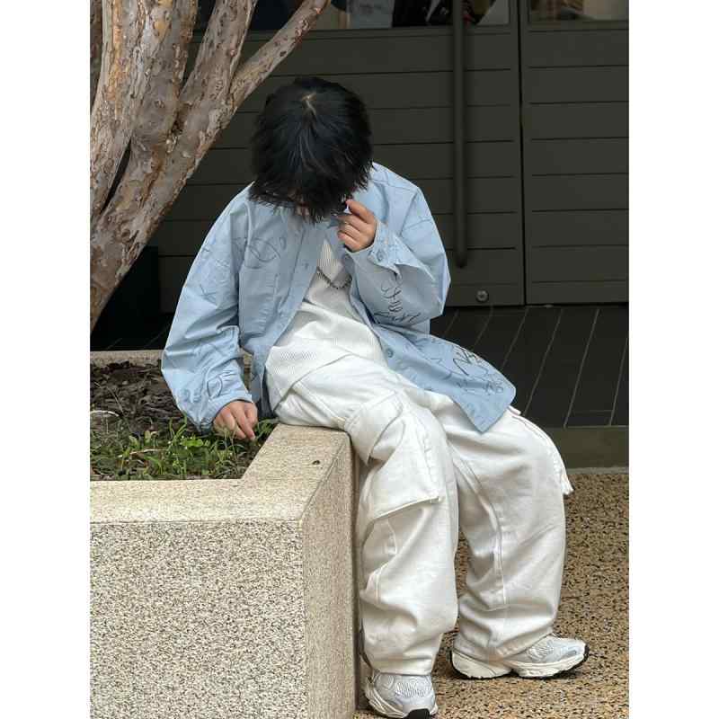 ズボン 男の子 ズボン 普段着 カジュアル ロングパンツ ワイドパンツ ストレートパンツ 秋用 秋服 綿 コットン ゆったり ウエストゴム 子供服 こども服 ストリート系 おしゃれ キッズ・スタイル: 韓国風・安全基準: B類・パンツ丈: ...