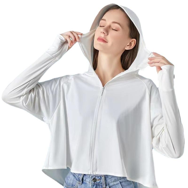 日焼け防止服 レディース ジャケット 接触冷感 ゆったり 通気性 ケープ UVカット 遮光 薄手 上着 アウター 春夏・機能: UVカット、超軽量、防風、遮光・スタイル: 万能、ミニマル、カジュアル、シンプル、ラグジュアリー、高級感・素材名...