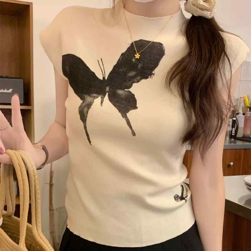 ・カテゴリ: セーター・素材: シェニール、スパンデックス（30%以下）・袖丈: ノースリーブ・ネックライン: POLOネック・袖型: プリンセススリーブ・クラフト: ニット・カラー展開: アプリコット、ピンク、ブラック・サイズ展開: フリ...
