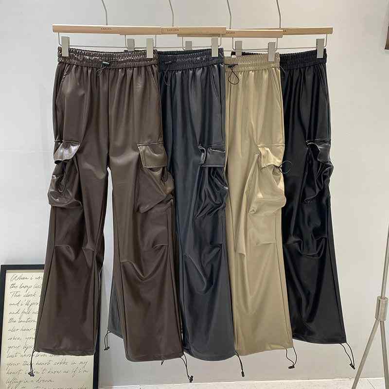 ・スタイル: 韓国風・カテゴリ: ロングパンツ・主な素材: PU（ポリウレタン）80%・対象性別: ユニセックス・対象年齢: 8歳以上、身長140cm以上・柄: 無地・カラー展開: ブラック、グレー、カーキ、コーヒー・サイズ展開（身長）: ...