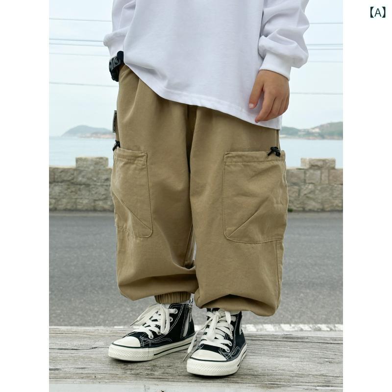 ・カテゴリ: キッズ用パンツ・スタイル: 韓国風・主な素材: 綿90%・安全基準: B類・パンツ丈: 長ズボン・対象: 男の子・対象年齢: キッズ（3〜8歳、100〜140cm）・デザイン: カーゴパンツ・生地の加工: ソフト加工・柄: 無...