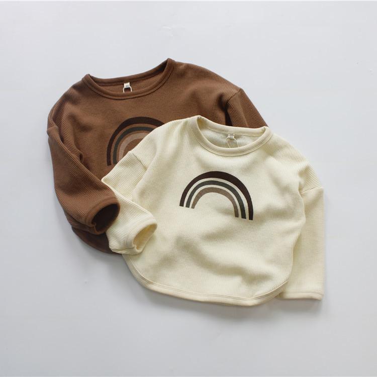 ・カテゴリ: 子供用Tシャツ・スタイル: 韓国風・性別: 男女兼用・フード: なし・袖丈: 長袖・対象年齢: 3～8歳（身長100～140cm）・生地加工: 柔軟加工・柄: 無地、プリント・主な素材: 綿95%・安全基準: A類・ネックライ...