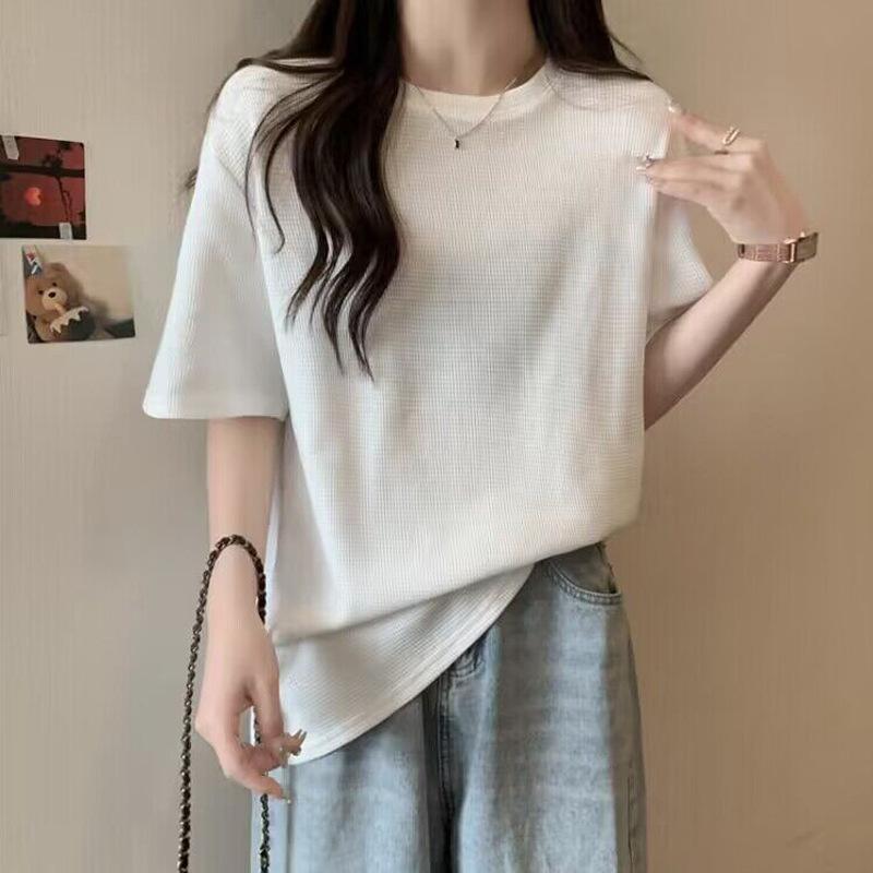 ・カテゴリ: Tシャツ・スタイル: 通勤風、快適カジュアル・素材: 綿、ポリエステル・ネックライン: クルーネック・袖丈: 半袖・袖型: レギュラースリーブ・シルエット: ルーズフィット・カラー展開: ホワイト、ブラック、グリーン、アプリコ...