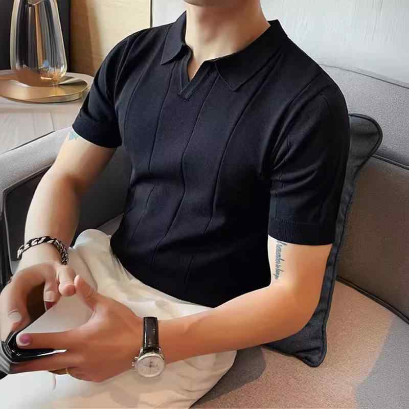 ポロシャツ メンズ 男性用 半袖 ニット Vネック 接触冷感 トップス 伸縮性 襟付き ビジネス 通勤用 カジュアル きれいめ 無地 スタイリッシュ おしゃれ スリムフィット サマー 春夏・カテゴリ: Tシャツ・スタイル: 韓国風・主な素材...