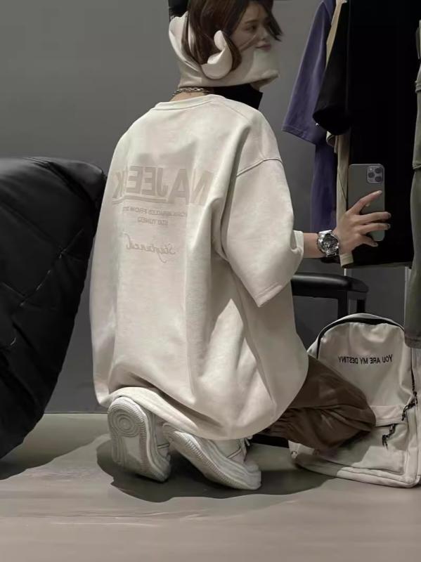 ・カテゴリ: Tシャツ・スタイル: アメリカンレトロ・主な素材: ポリエステル、綿・柄: アルファベット・シルエット: ルーズフィット・対象: ティーン、メンズ・デザイン: プルオーバー・ネックライン: クルーネック・袖丈: 五分袖/五分袖...