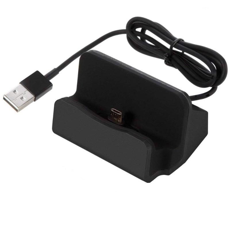 AXYO Micro USB 充電スタンド 充電クレードル データ同期 マイクロUSB 卓上ホルダー ブラック【 対応機種 】端子：USB-A オス to USB Micro-B オス 。 USB-Aタイプ(オス)端子を持つパソコン及び充電...