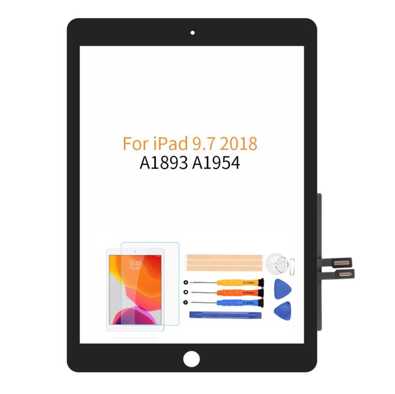A-MIND for iPad 9.7 2018 / iPad 6 第6世代 A1893 A1954 タッチスクリーン交換パーツ (液晶ディスプレイなし、ホームボタンなし) 無料のスクリーンプロテクター+修理ツール(ブラック)⛄【対応機種】...