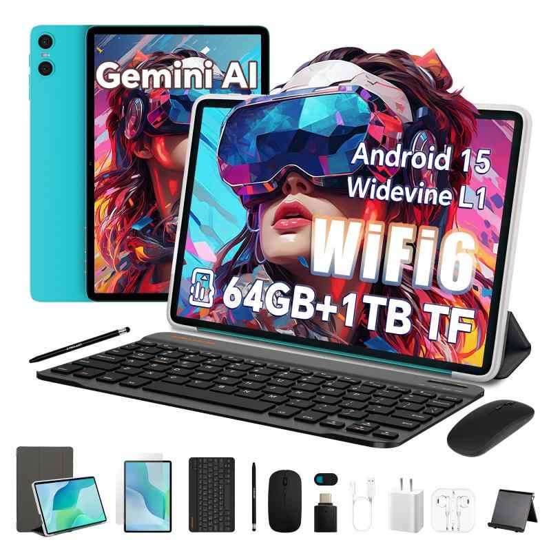 Android 15 タブレット 10インチ、TECLAST P33 アンドロイド15 GO、WiFi 6+Widevine L1+BT5.4+GMS+6000mAh+Type-C+OTG+無線投影+フルメタルボディ、tablet 10イン...