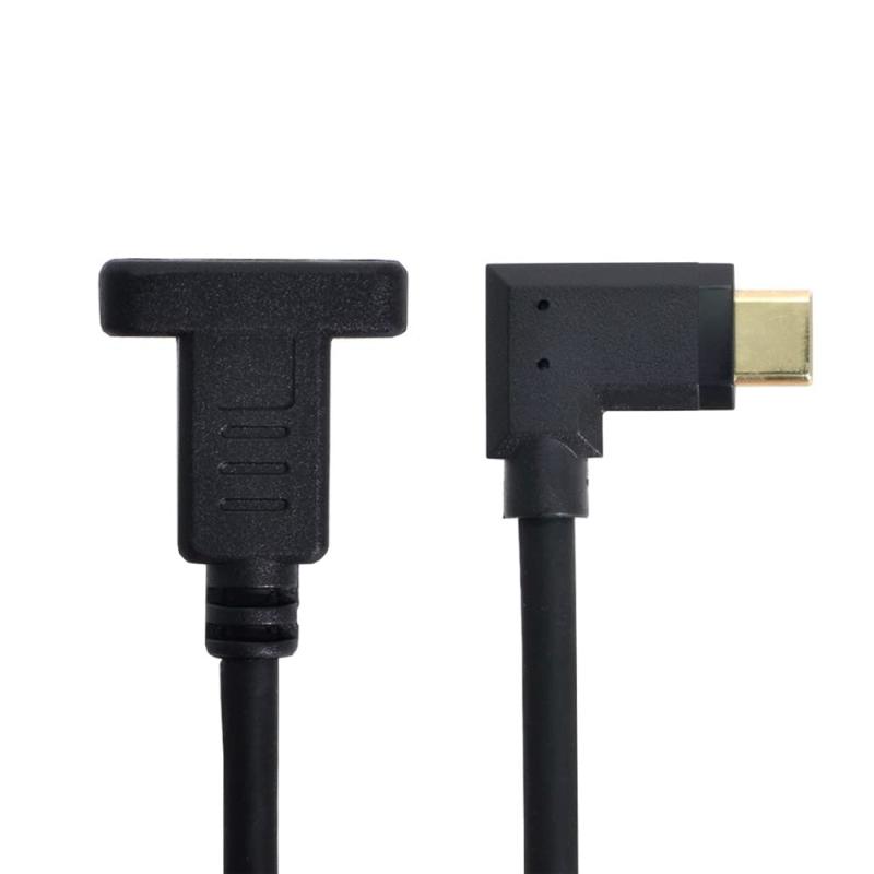 xiwai 90度 左右角度 USB-C USB 3.1 Type C オス-メス 延長データケーブル 30cm90度左右角度 USB-C USB 3.1 Type C オス-メス 延長データケーブル 30cmType CコネクターはUSB...