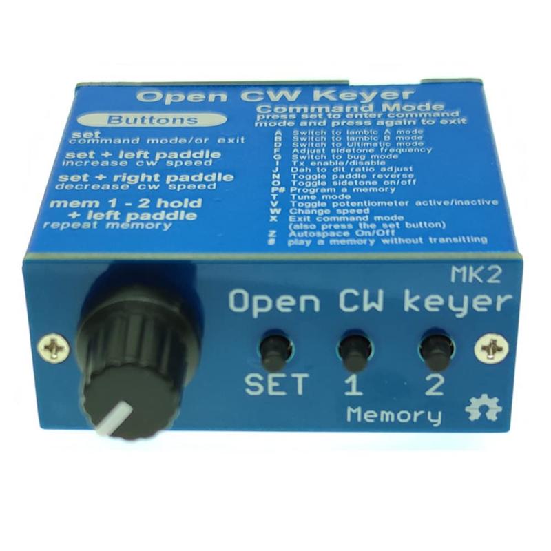Xsdjasd Open CW Keyer 2 仕上げ アルミシェル付き CW Keyer 2 KIT CW 速度 1 ～ 999 WPM で調整可能特徴：構成可能なリード、テール、およびハングタイムを備えた PTT 出力1 から 999 ...