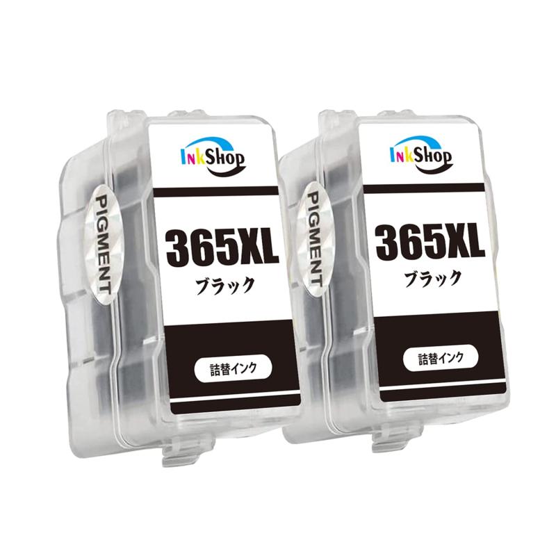 【Inkshop】BC-365XL 詰め替えインクカートリッジ 黒 2本セット キャノン用 bc-365xl 互換インク 顔料 ブラック 大容量 対応機種 PIXUS TS3530 TS3730【商品内容】Canon用 BC-365XL ブ...