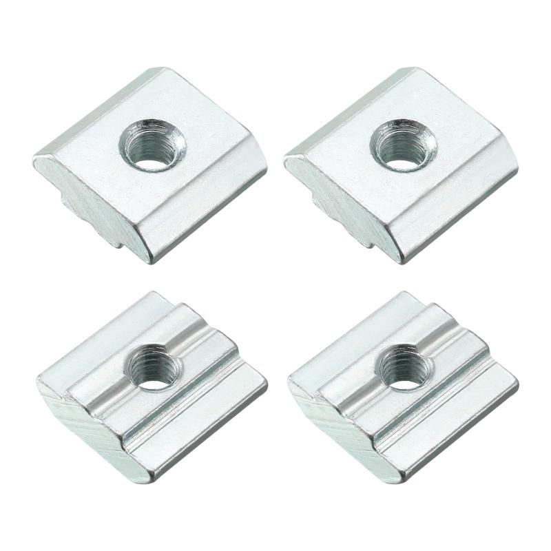METALLIXITY スライド式Tナット M6スレッド 4個入り 炭素鋼 T溝ナット 締結具 3030シリーズアルミ形材に適用[1]: 応用 - 標準の30mmx30mmのアルミニウムプロファイルの押出スロット、例えば、建築工業アルミフレ...