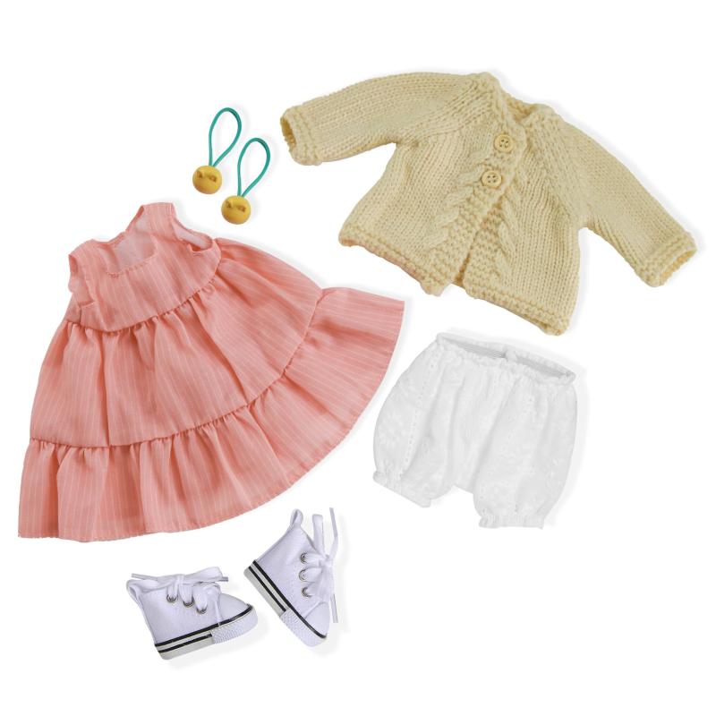 BlissfulPixie 手作り ウォルドルフ 人形の服 30cm 服セット 素敵なボックス 女の子 クリスマス 誕生日プレゼント-Carolineの服アクセサリーBlissfulPixie 手作りウォルドーフ人形の衣装セットには、美しい...