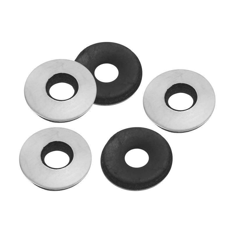 PATIKIL 304ステンレススチールEPDMボンデッドシールワッシャー 50個6.3x16mmネオプレンゴムワッシャーボンデッドシールガスケット マリンルーフボルト用（＃14）内径：＃14=M6.3=6.3 mm；外径：16mm；ワッシ...