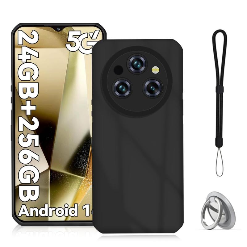 OUKITEL WP35 用 ケース カバー スタンド付き 角度調整可能 車載ホルダー対応【NOUKAJU】 スマホケース ストラップ付き 軽量 TPU ソフト 耐衝撃 指紋防止 持ちやすい （ブラック）【対応機種】OUKITEL WP35...