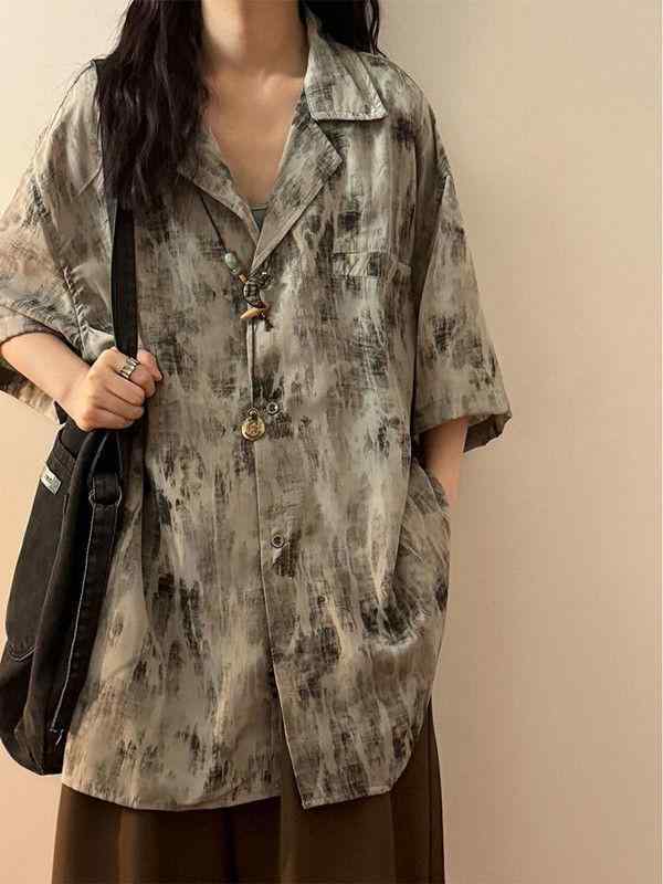 ・カテゴリ: shirts・スタイル: カジュアル、リラックススタイル・素材: ポリエステル30%以下・ネックライン: POLO襟・袖丈: 半袖・袖型: 通常・シルエット: ルーズフィット・カラー展開: グレー・サイズ展開: S、M、L、X...