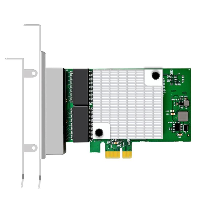 GLOTRENDS ST7387 LAN カード 4 ポート 1000/100/10Mbps NIC RJ45 LAN ポート (PCI-Express X1 接続)4つのRJ45ギガビットポート。ファイアウォール、ソフトルーター、NASリ...