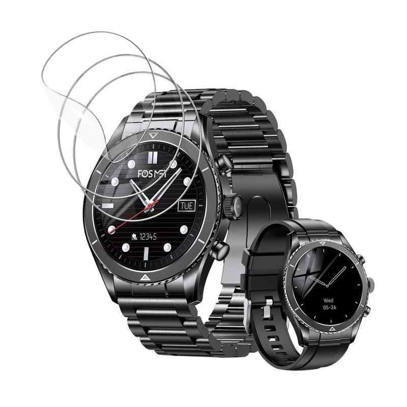 For FOSMET R1 スマートウォッチ フィルム 高い透明度 指紋防止 薄型 超軽量 水や油に強い TPU素材柔らかい 飛散防止 液晶保護フィルム【3枚入り】【対応機種】対応 FOSMET R1 スマートウォッチ フィルム。スマートウ...