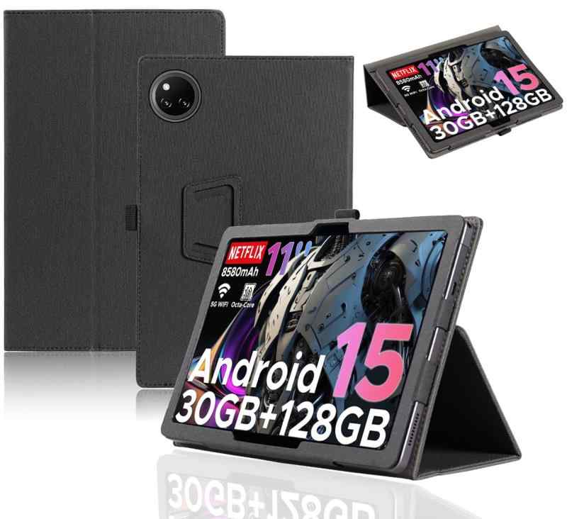 For DOOGEE Tab A9+/A9pro+ ケース カバー【ZENGZOUZ】角度調整 軽量 磁気吸引 ペン収納可能 擦り傷防止 全面保護型 耐汚れ タブレットケース(ブラック)【対応機種】DOOGEE Tab A9+/A9 pro...