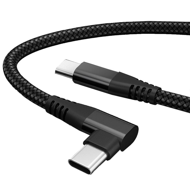 USB Type C ケーブル L字型 タイプc充電ケーブル 60W PD急速充電 480 Mbps高速伝送 高耐久ナイロン編み iPhone 15 MacBook Pro iPad Pro Galaxy Xperia Pixelなどに対応...