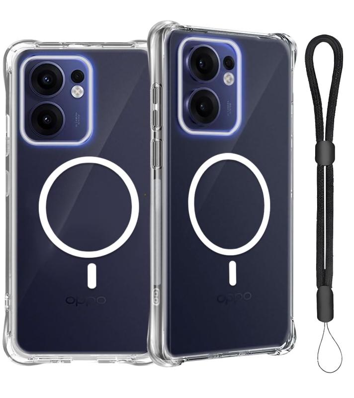 For OPPO Reno13 A ケース 米軍MIL規格・MagSafe対応 マグネット搭載【YCJDP】ストラップホール付き 軽量 柔らかい手触り 耐衝撃 落下防止 耐摩耗性 防水性 より良い滑り止め すり傷防止 OPPO Reno13...