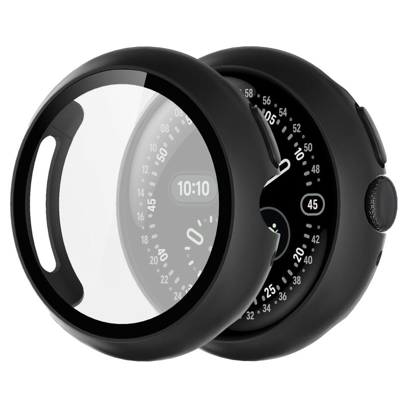 YAODLE For Google(グーグル) Pixel Watch 4 カバー 41mm Google Pixel Watch 4 ケース PC素材 カバー ガラスフィルム一体型 全面保護 二重構造 防塵 日本旭硝子材 キズ防止 軽量（...