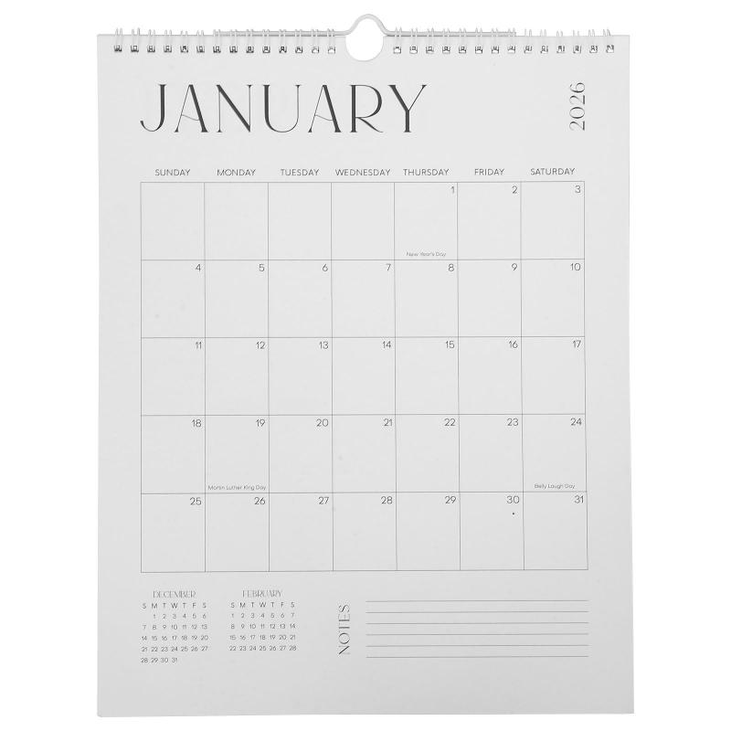 TEHAUX カレンダー 2026年 2027年 壁掛け 18ヶ月 英語 シンプル 書き込み 予定表 スケジュール 大きい 吊り下げ 縦型 オフィス 家庭用（2026.1～2027.7）【2027年7月まで長く使える】2026年1月から18...
