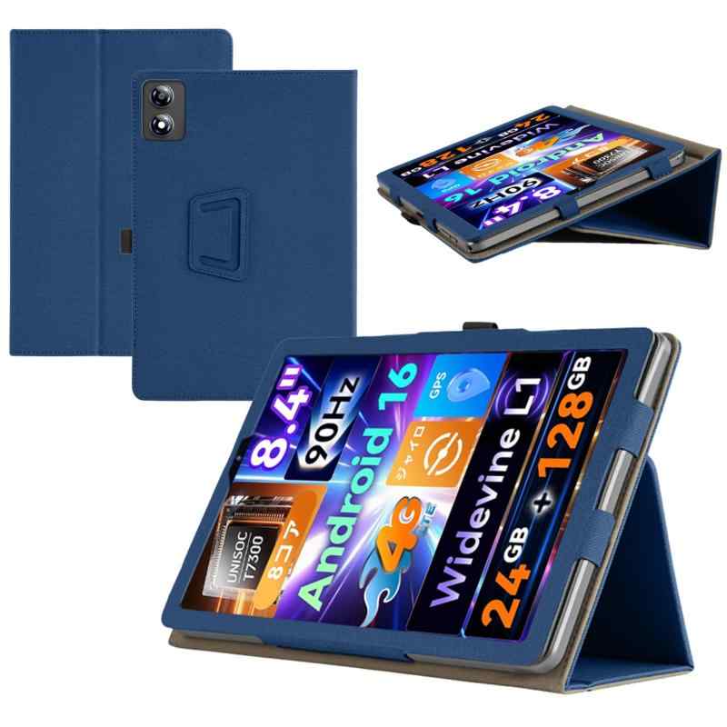 For BNCF Bpad T1 / BNCF Bpad Mini Ultra ケース 8.4 インチ タブレット カバー RUIXH PU素材 落下防止 滑り止め 傷防止 保護カバー 軽量 でポータブル 内蔵ブラケット機能 ペンスロットデ...