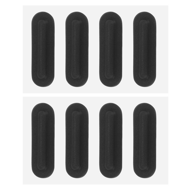 PATIKIL 0.3インチ/7.5mm ノートパソコン用ゴム足 8個セット 滑り止めパッド 楕円形 パソコン底面交換用フットカバー ノートPCベースコンソール用 家具用フット 黒仕様: カラー: 黒; 素材: PVC; サイズ: 25×7...