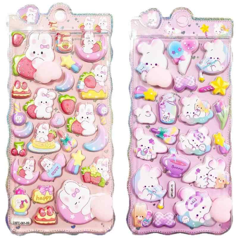 MINGYI おしりぷにぷにシール 3D 可愛い 立体 お尻シール かわいい ご褒美 デコ 手帳用 DIY スマホデコ 女の子 プレゼント ウサギ クマ パンダ 2枚セット ストレス解消 プニプニシール【立体3Dデザインでぬくもりある可愛さ...
