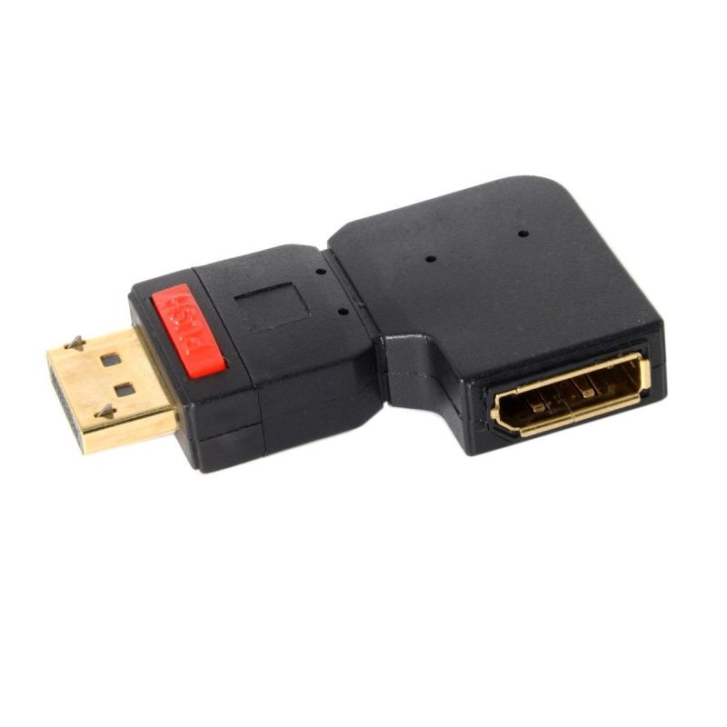 Chenyang DP DisplayPort Male 90 Degree Angled to Female Extension Adapter Converter Black Support 4K 60hz