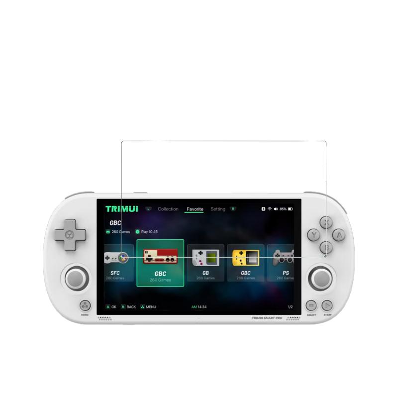 【1枚セット】For TRIMUI Smart Pro フィルム4.96インチ ガラスフィルム【vaele】強化ガラス 硬度9H 耐衝撃 保護9H硬度 指紋防止 さらさら 高感度タッチ キズ防止 貼り付け簡単TRIMUI Smart Pro...