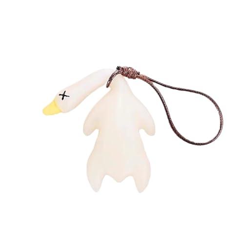[NEKO MENA] 【光変色】北京ダックキーホルダー UV反応型ジョークグッズ 紫外線で焼き色変化 高精度3Dプリント 防水防錆仕様（サイズ6cm） ギフトボックス付き北京ダックキーホルダーUV反応型ジョークグッズ