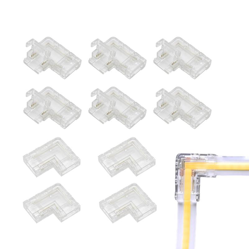 クリアヒル（Clearhill）LEDライトストリップコネクタ、20個パック-10mm ハンダ不要のクイックアダプター高品質な素材：Clearhill 2ピンLEDライトストリップコネクタは、耐久性のあるPVCプラスチックとメッキされた銅芯...