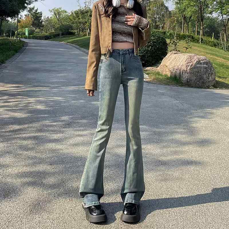 デニムパンツ レディース 韓国風 ハイウエスト ゆったり ワイドパンツ フレアパンツ ヴィンテージ風 ブルー オールシーズン・カテゴリ: デニムパンツ・素材: 綿70-80%、ポリエステル30%以下・スタイル: カジュアル・パンツ丈: ロン...
