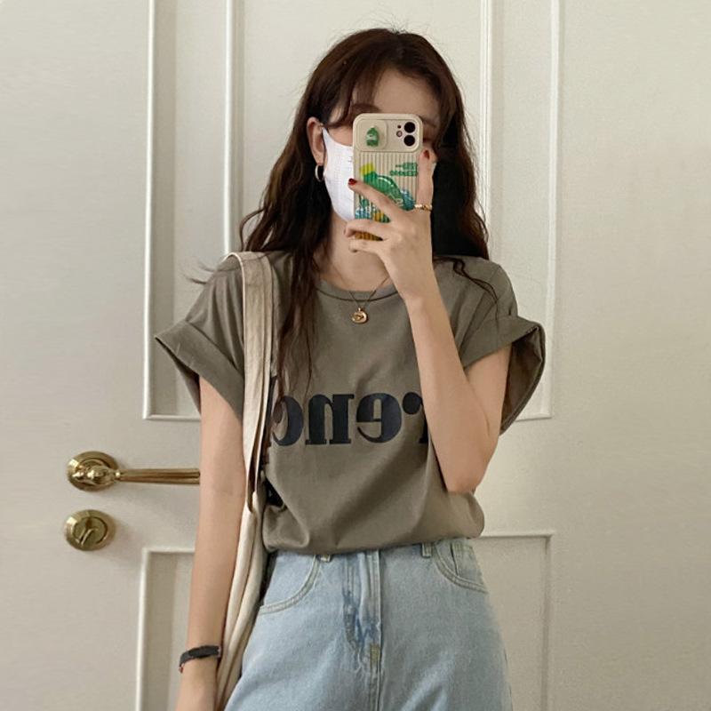 Tシャツ レディース 半袖 ヴィンテージ風 アメリカン トップス ゆったり デザイン性 おしゃれ 個性的 春夏 カジュアル 通勤用 通学用 普段使い 体型カバー 綿混 柔らかい シンプル 無地 大人かわいい 着回し・カテゴリ: Tシャツ・素...